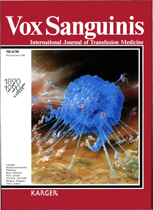 Contents Vol. 58,1990 | Vox Sanguinis | Karger Publishers