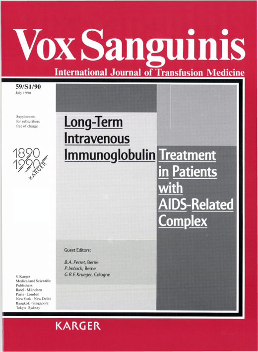 Introduction | Vox Sanguinis | Karger Publishers