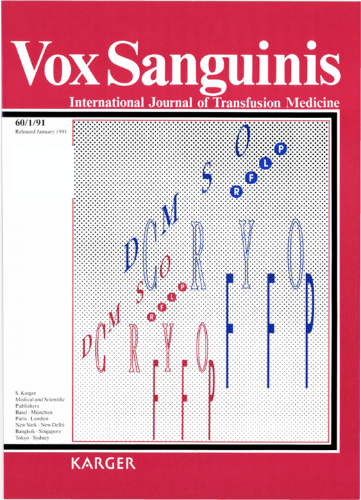 Volume 60 Issue 1 | Vox Sanguinis | Karger Publishers