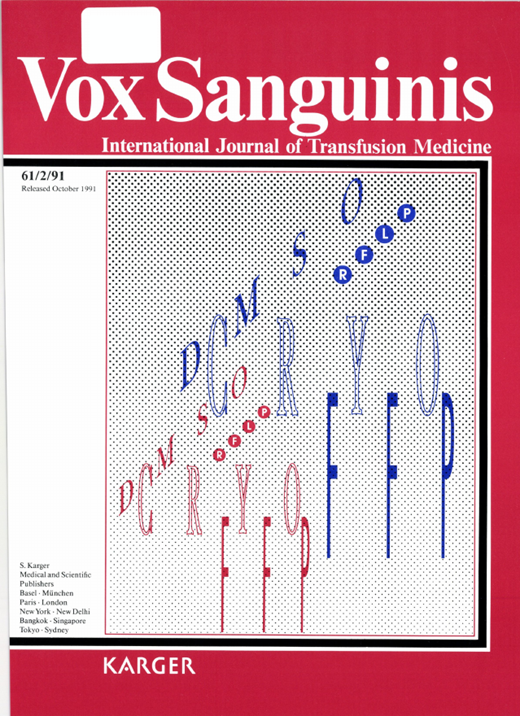 Volume 61 Issue 2 | Vox Sanguinis | Karger Publishers