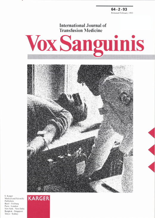 Volume 64 Issue 2 | Vox Sanguinis | Karger Publishers