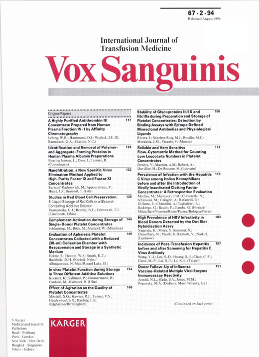 Evaluation of Apheresis Platelet Concentrates Collected with a Reduced ...