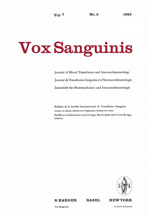 The Soluble Blood Group Substances in Sheep and Goats | Vox Sanguinis ...