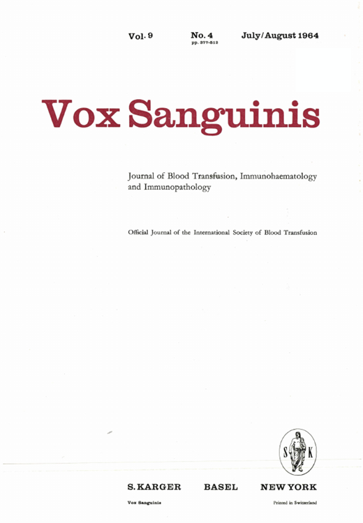A Method for the Isolation of Human Lymphocytes | Vox Sanguinis ...