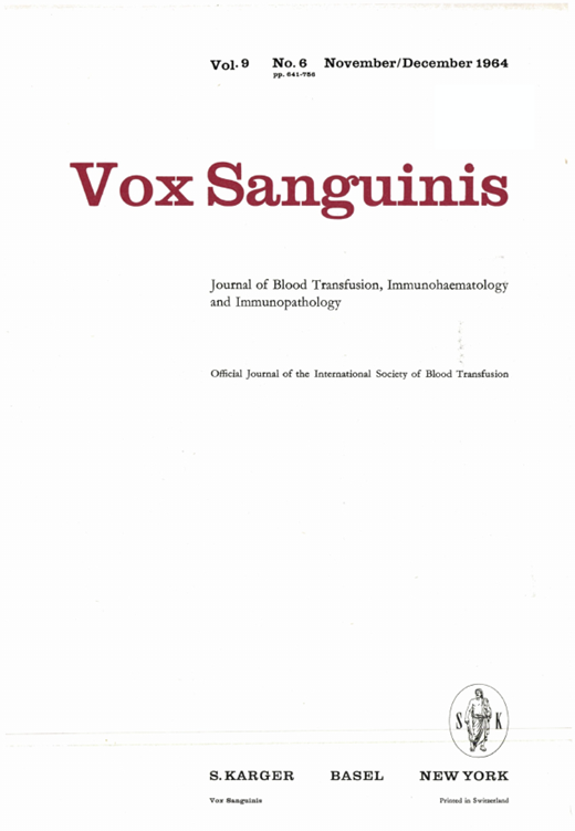 Two Examples of the Rh Genotype CdE/CdE (RγRγ)in a Swiss Family | Vox ...